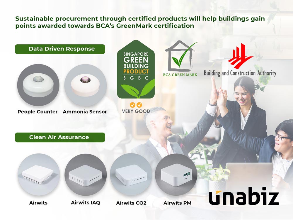 Get Your Green Mark Certification with Smart IoT Sensors – UnaBiz